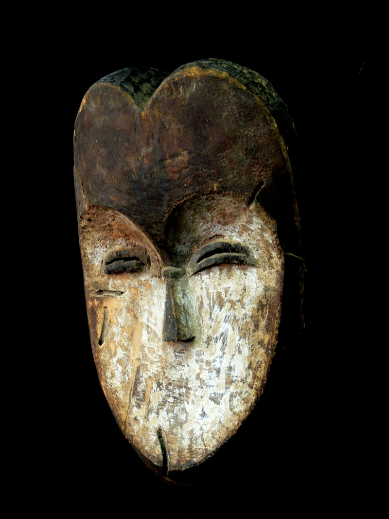 Kwele mask (1022) - African mask, tribal art, primitive art Kwele