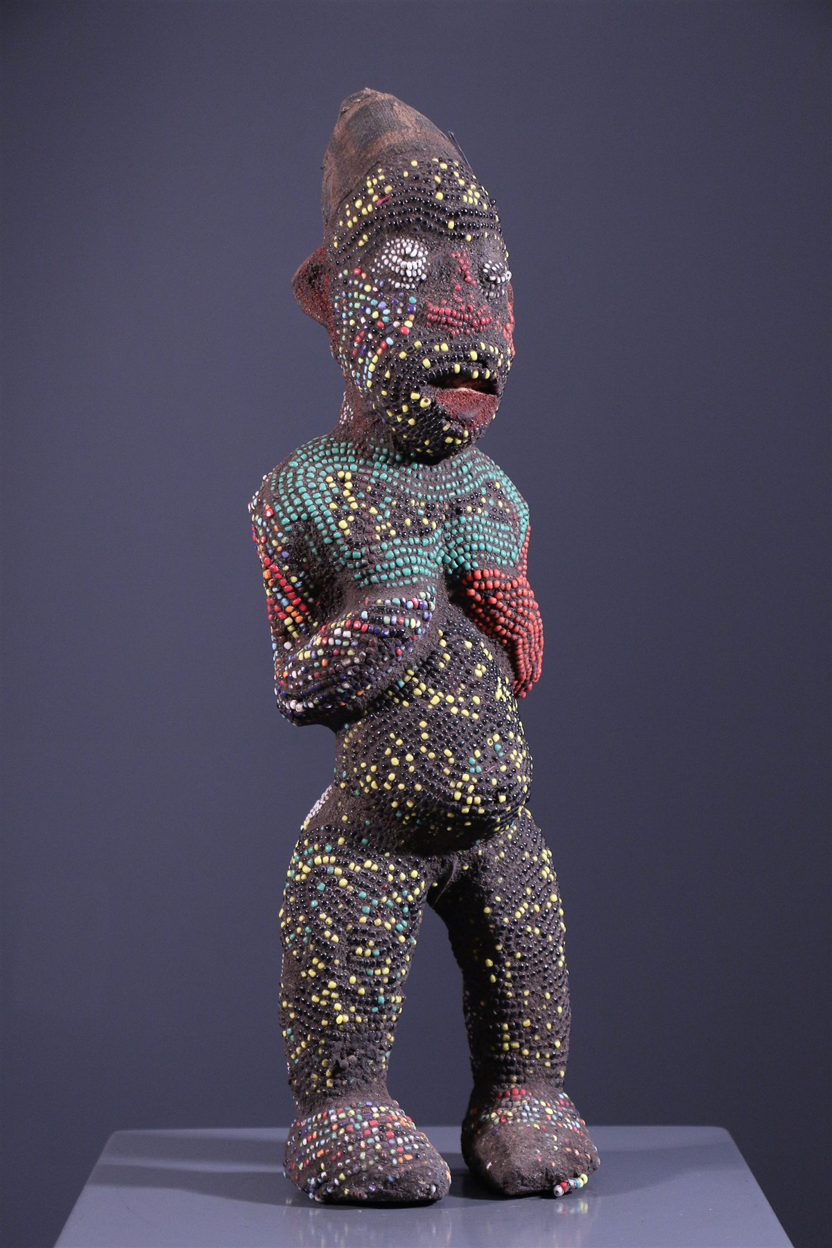 Statue perlée Bamileke (10310) - Statues africaines Bamileke