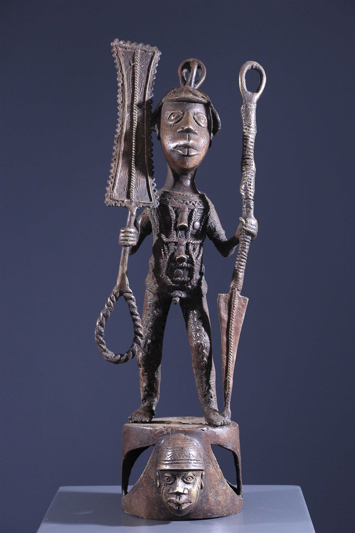 statue Benin (10605) - Bronze africain Bénin - Art africain