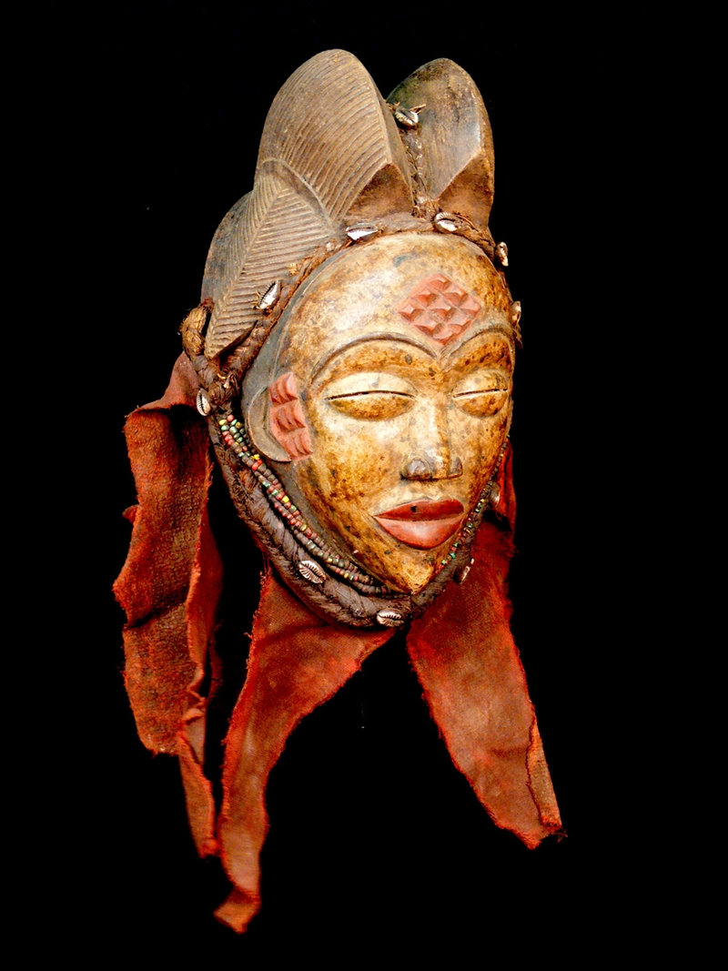 Punu mask (1136) - African mask, tribal art, primitive art Punu
