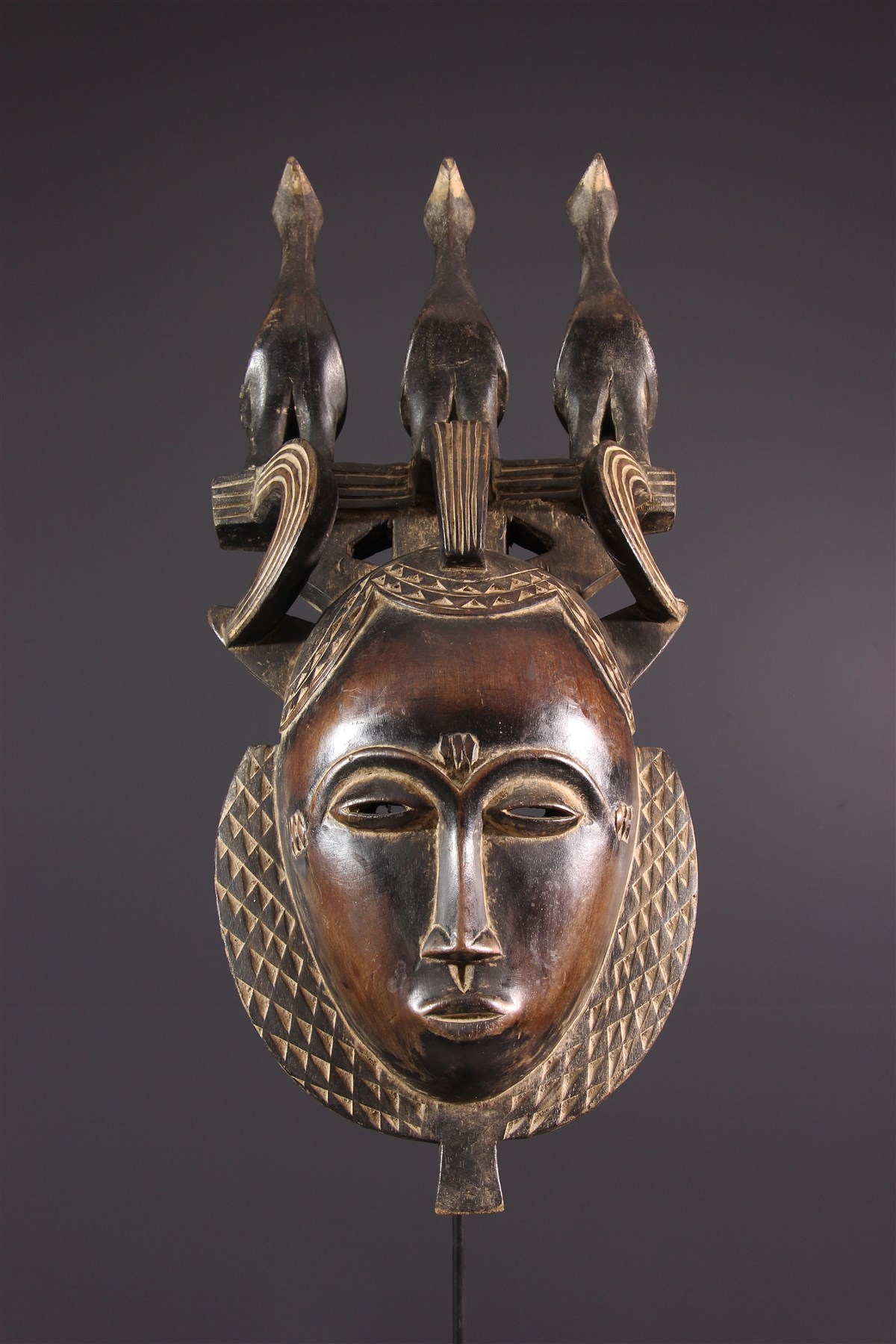 Masque Yohoure Lomane (12303) - Masque africain Yohouré - Art africain