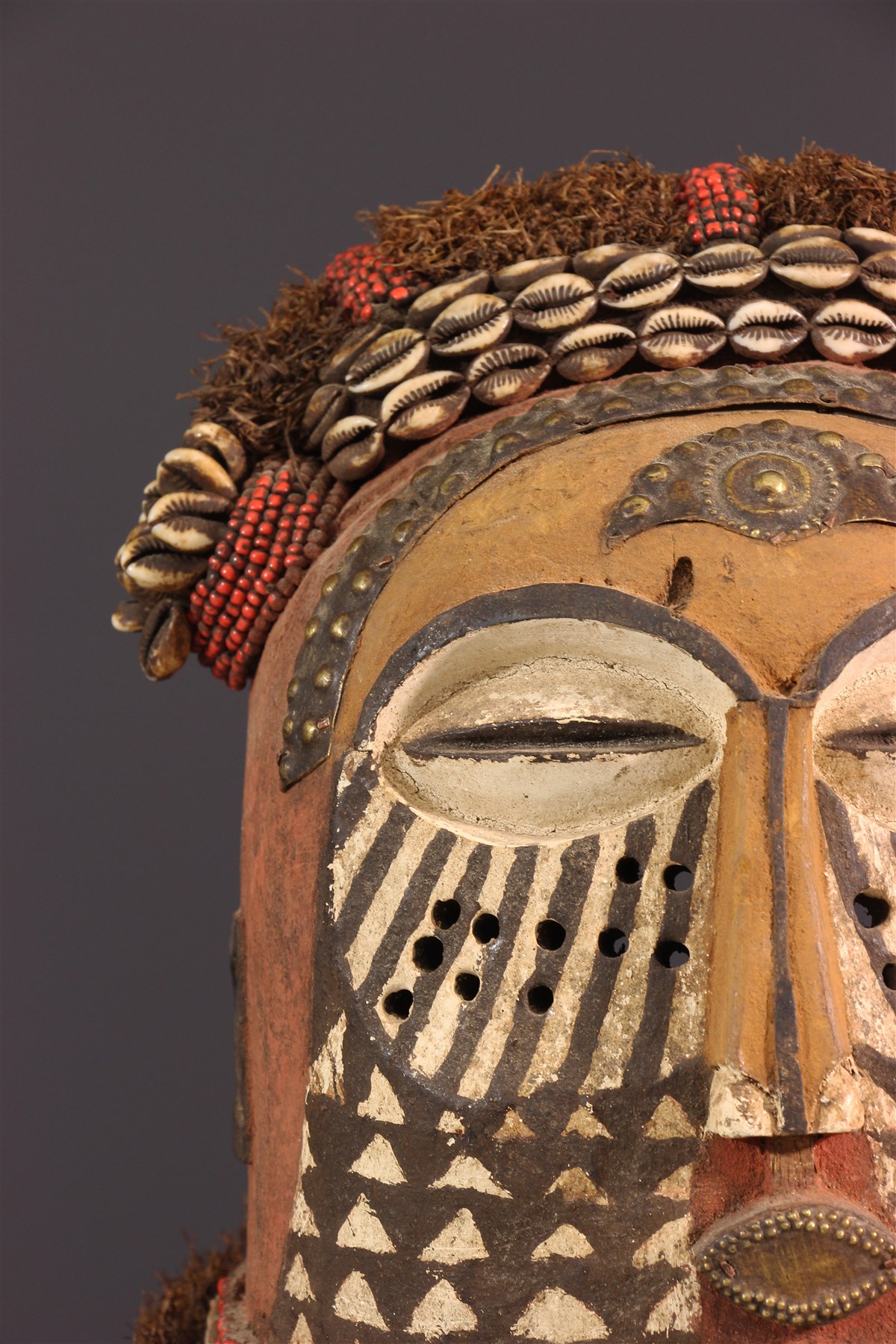 Masque Kuba Bwoom (12387) - Masque africain Kuba - Art africain