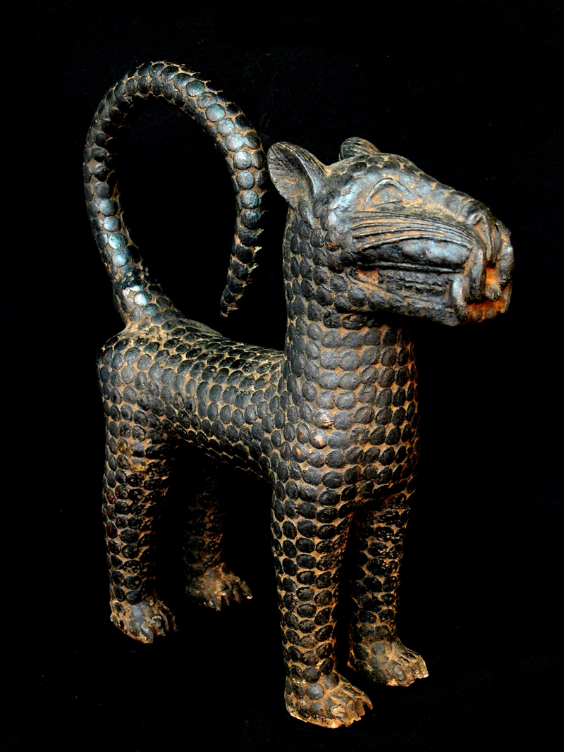 Benin leopard (1242) - Bronze, leopard, messenger, warrior, statue ...