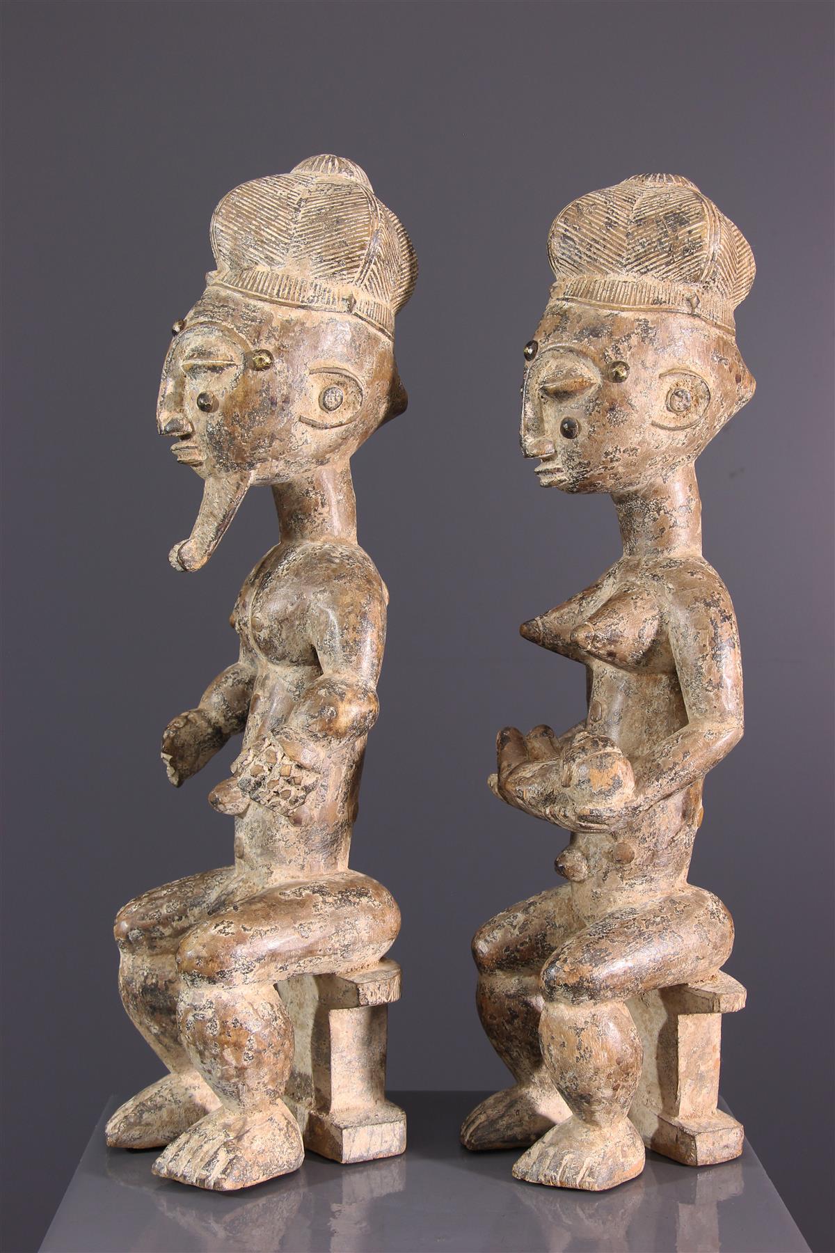 Couple Attié (12883) - Statues africaines Attié - Art africain