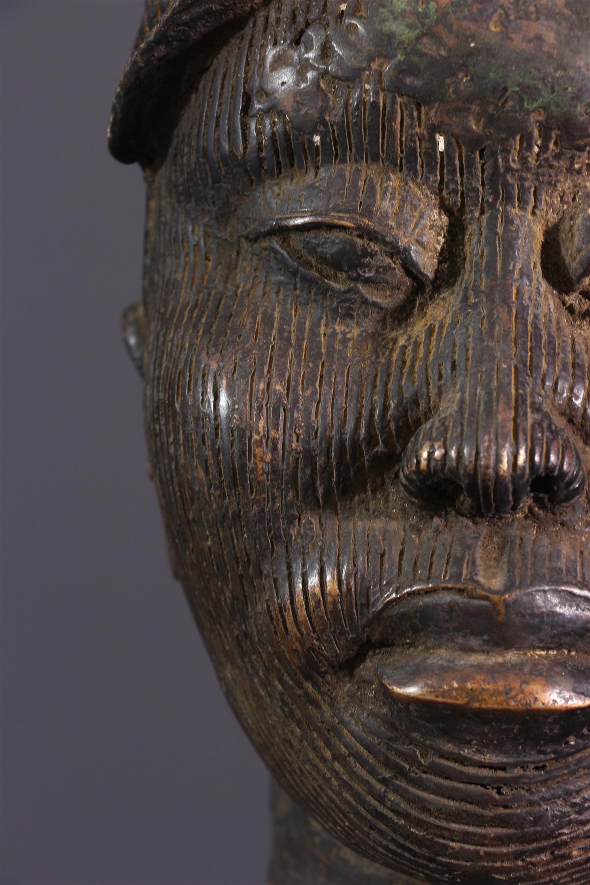 Tête Ifé (12900) - Bronze africain Ife - Art africain nigéria