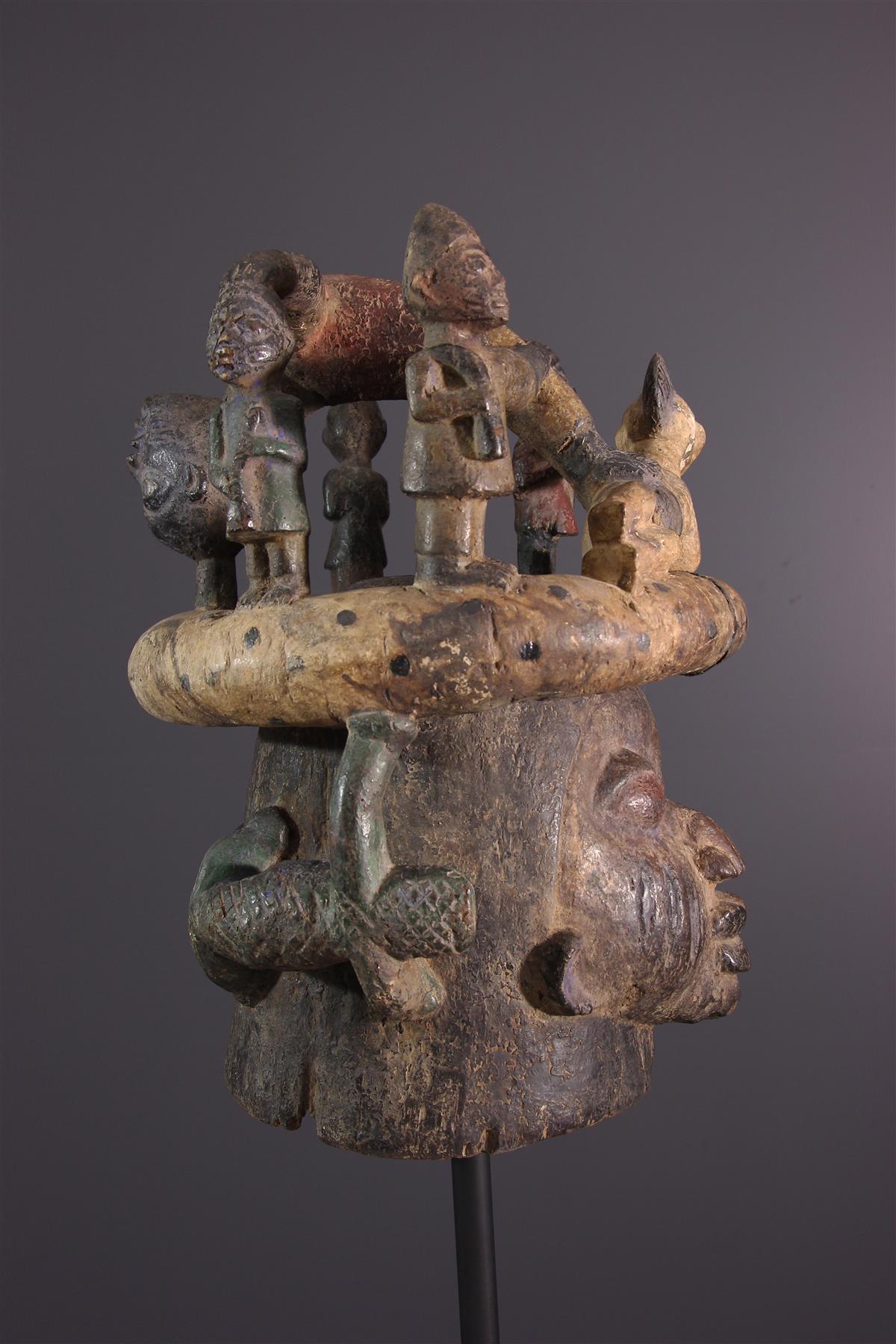 Masque Gelede (14151) - Masque africain Yoruba - Art africain