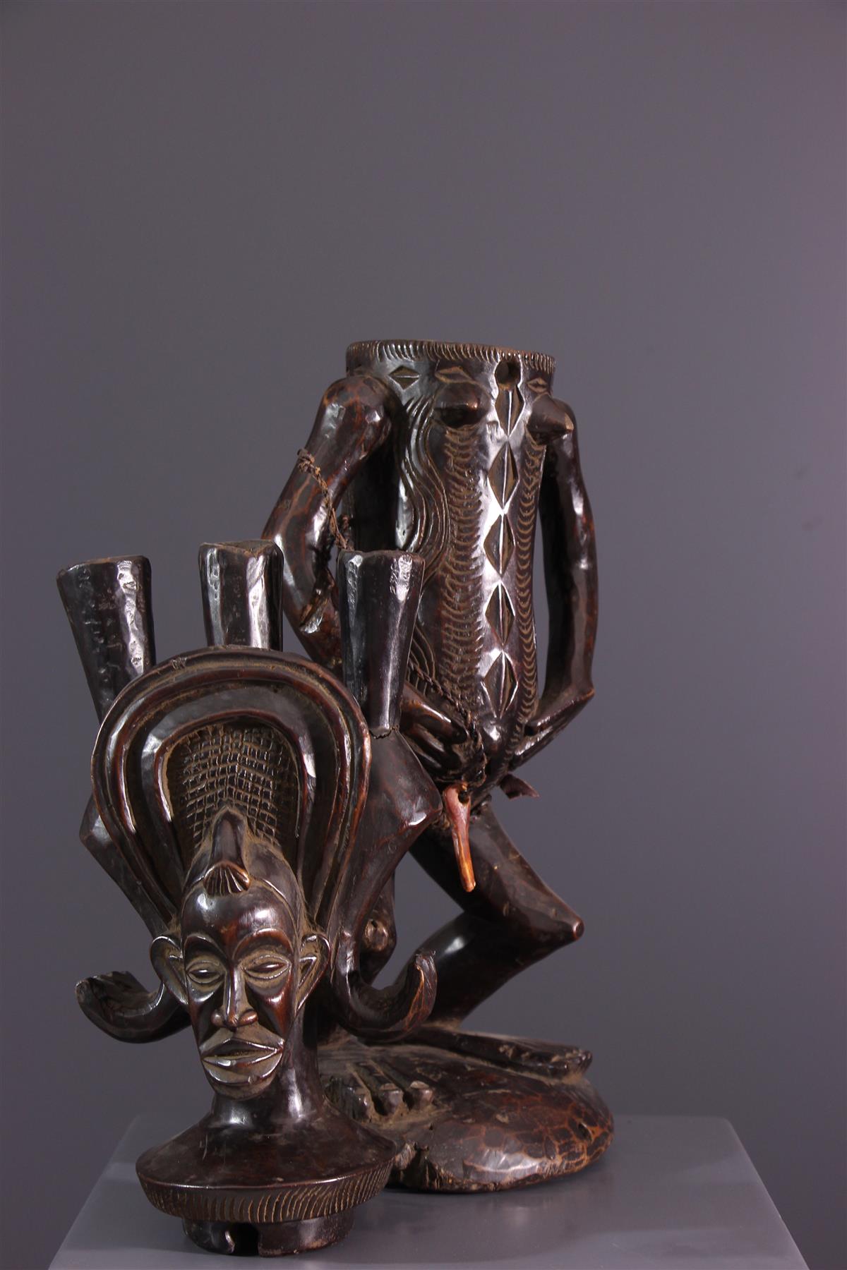 statue Chokwe (14620) - Statues africaines : fetiche tribal, maternité