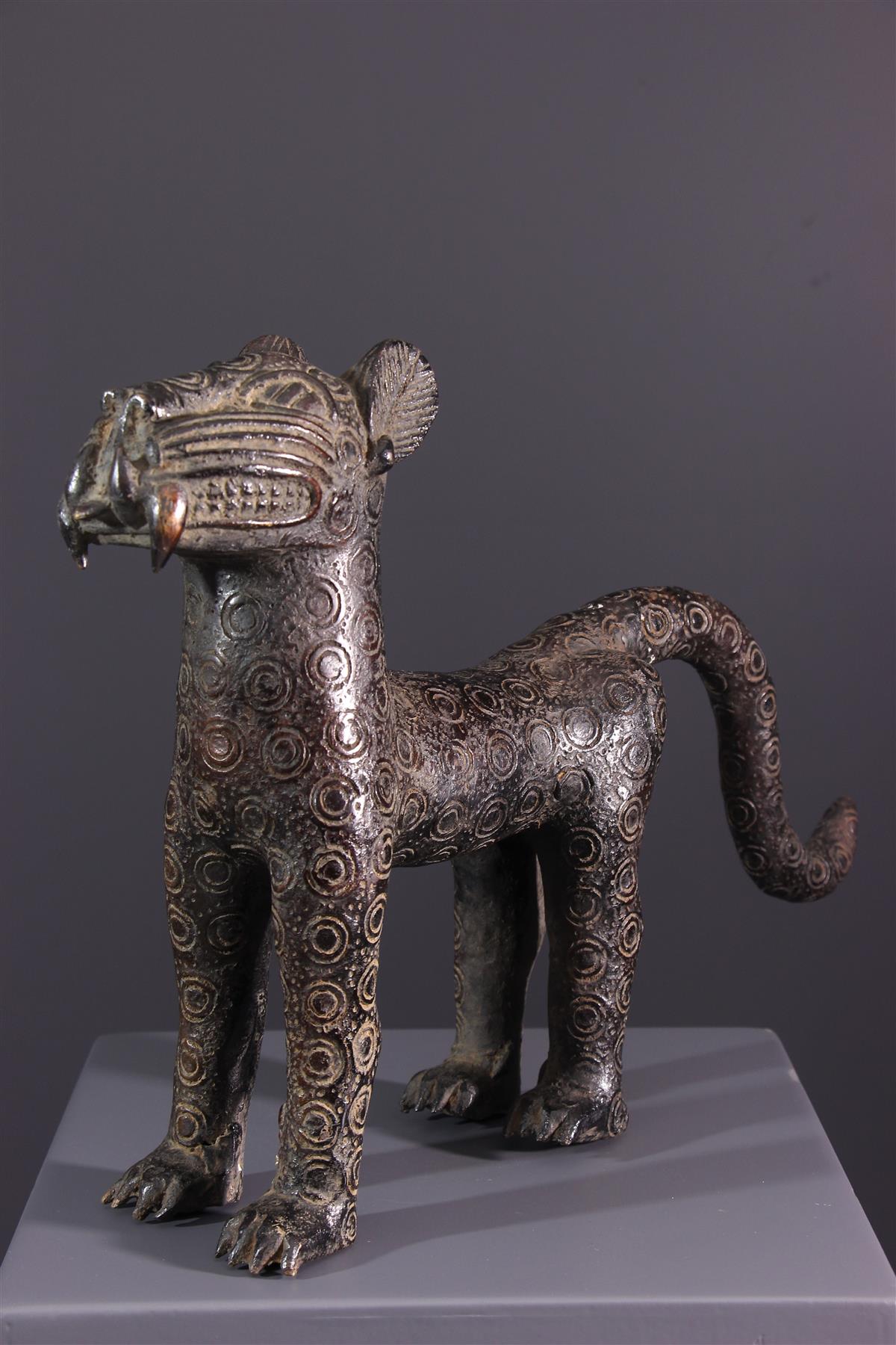 Leopard Benin (14858) - Bronze africain Bénin - Art africain