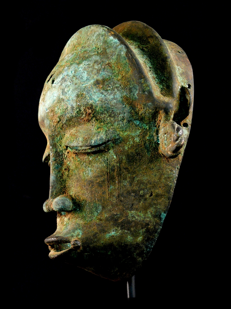 Bronze Senoufo Mask (1738) - African mask, tribal art, primitive art
