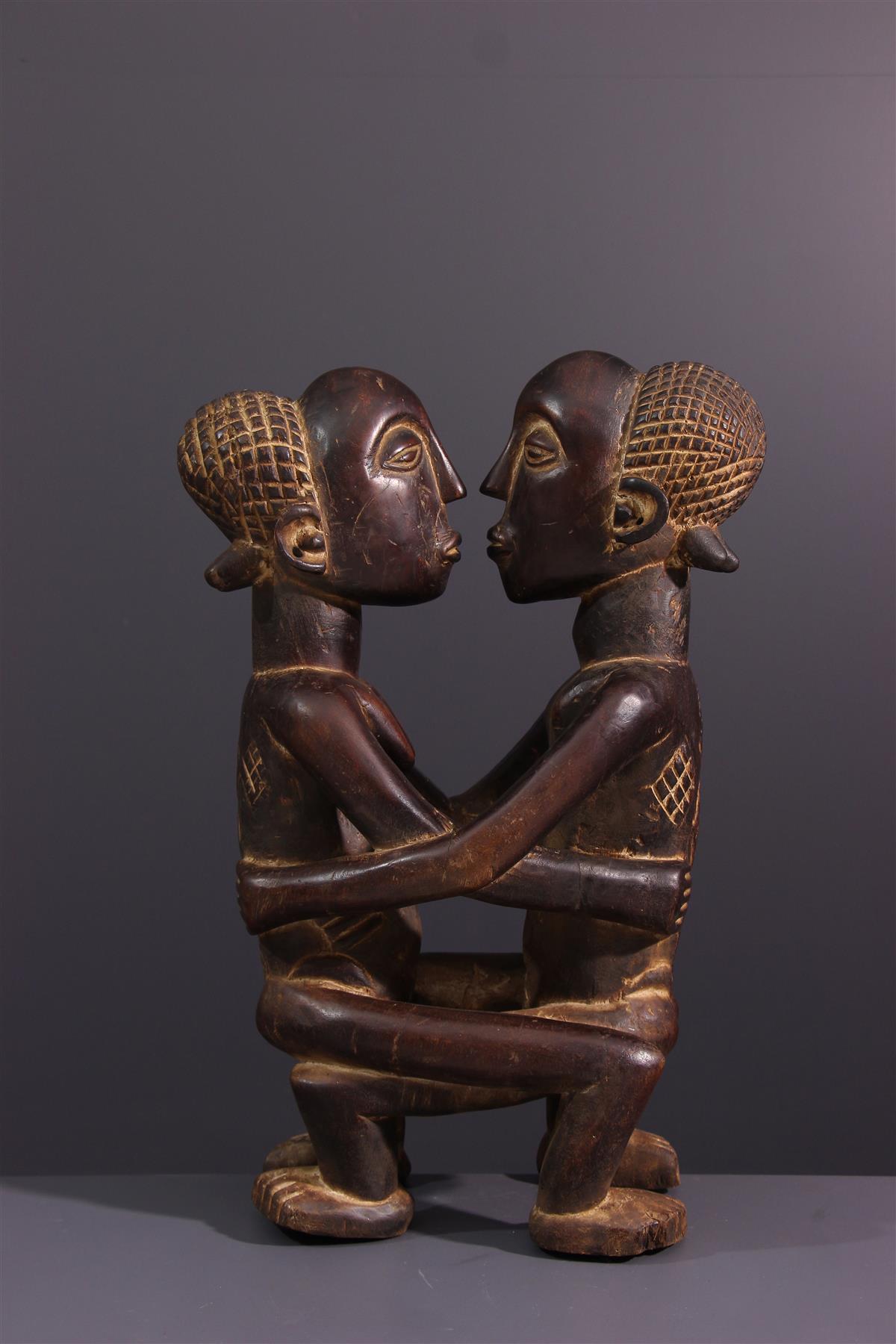 Couple Kanyok (19254) - Statues africaines Kanyok - Art africain