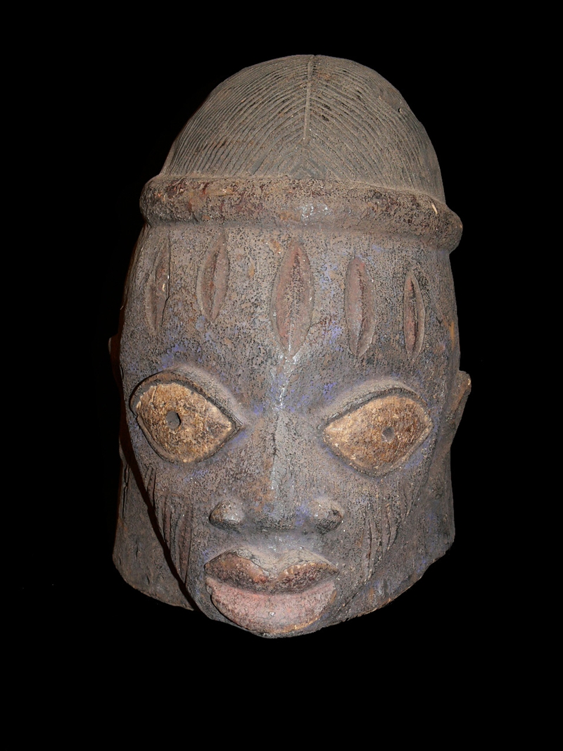 Yoruba helmet mask (2061) - African mask, tribal art, primitive art