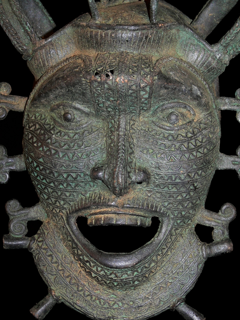 Tikar bronze mask (2071) - African mask, tribal art, primitive art
