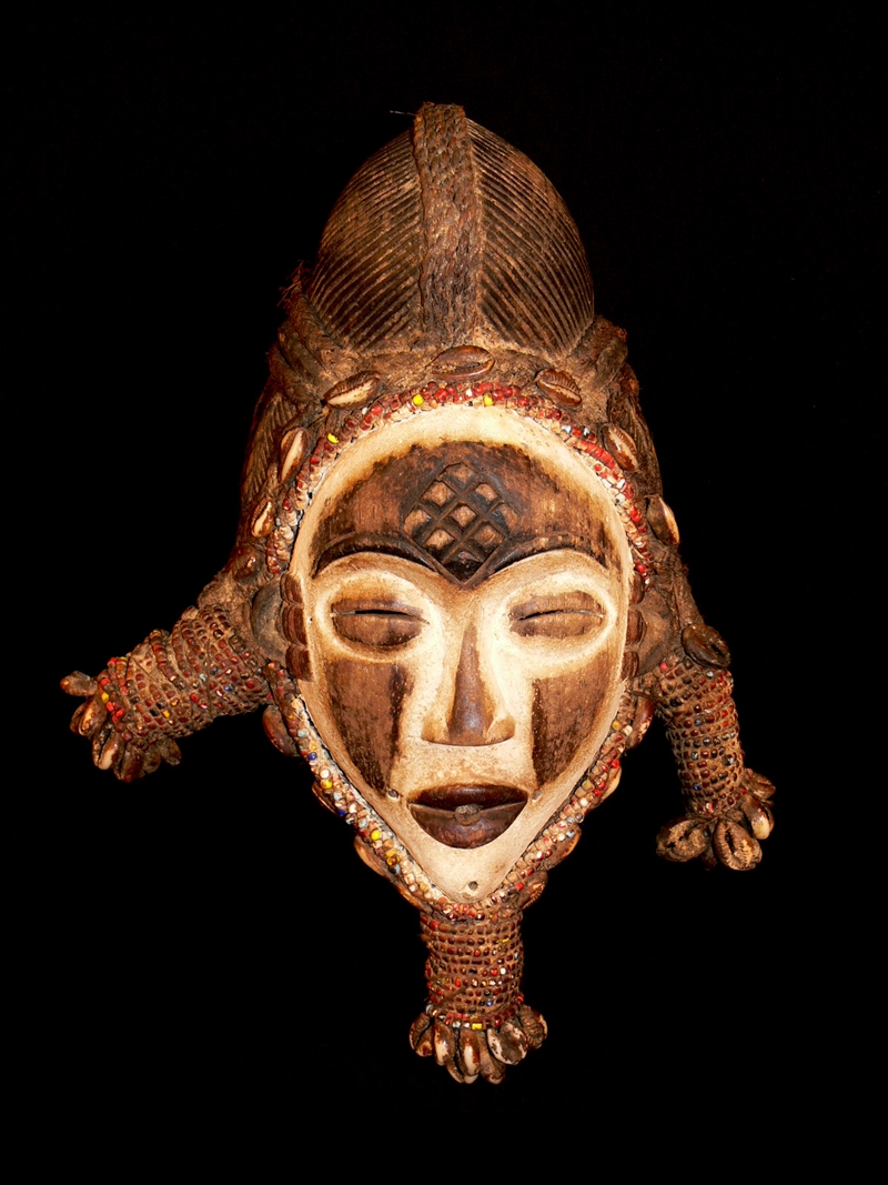 Punu Mask (2133) - African mask, tribal art, primitive art Punu