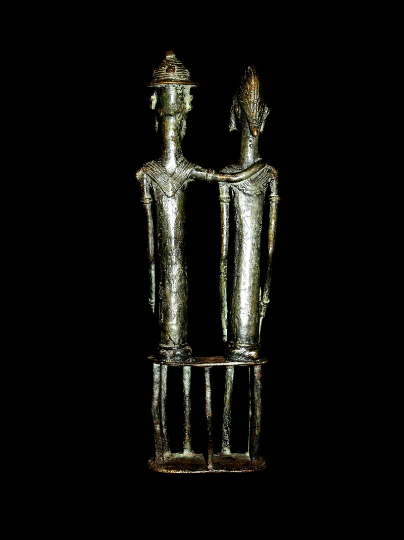Dogon primordial couple (2157) - Bronze, leopard, messenger, warrior ...