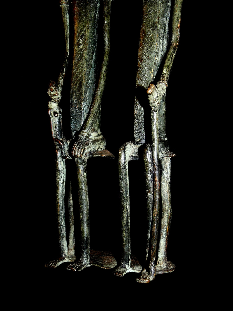 Dogon primordial couple (2157) - Bronze, leopard, messenger, warrior ...
