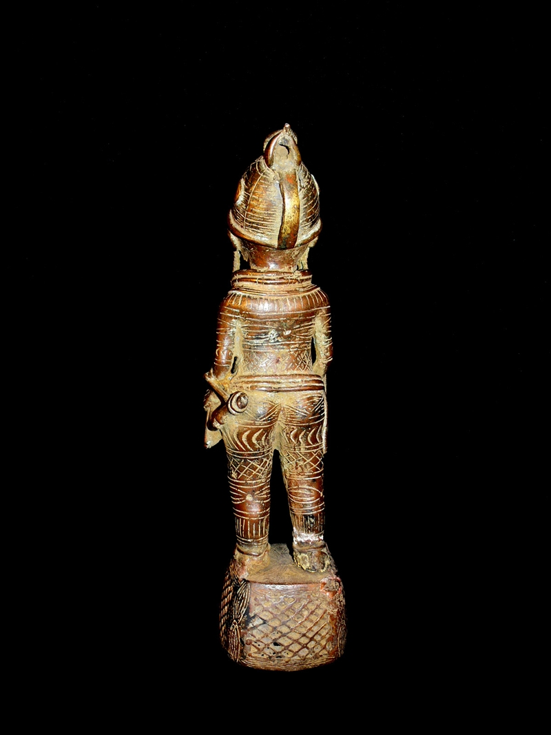 Benin warrior (2178) - Bronze, leopard, messenger, warrior, statue ...