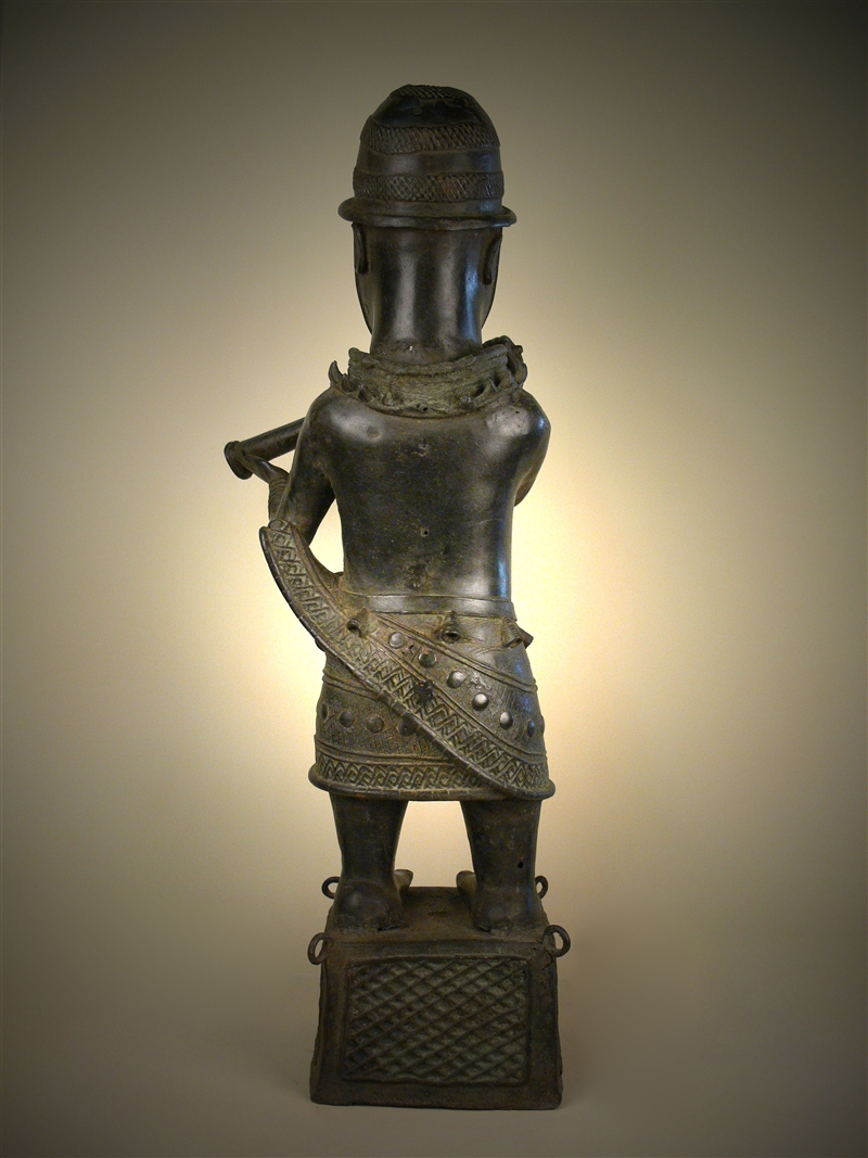 Statue joueur de trompe Benin Bini Edo (2310) - Statues africaines