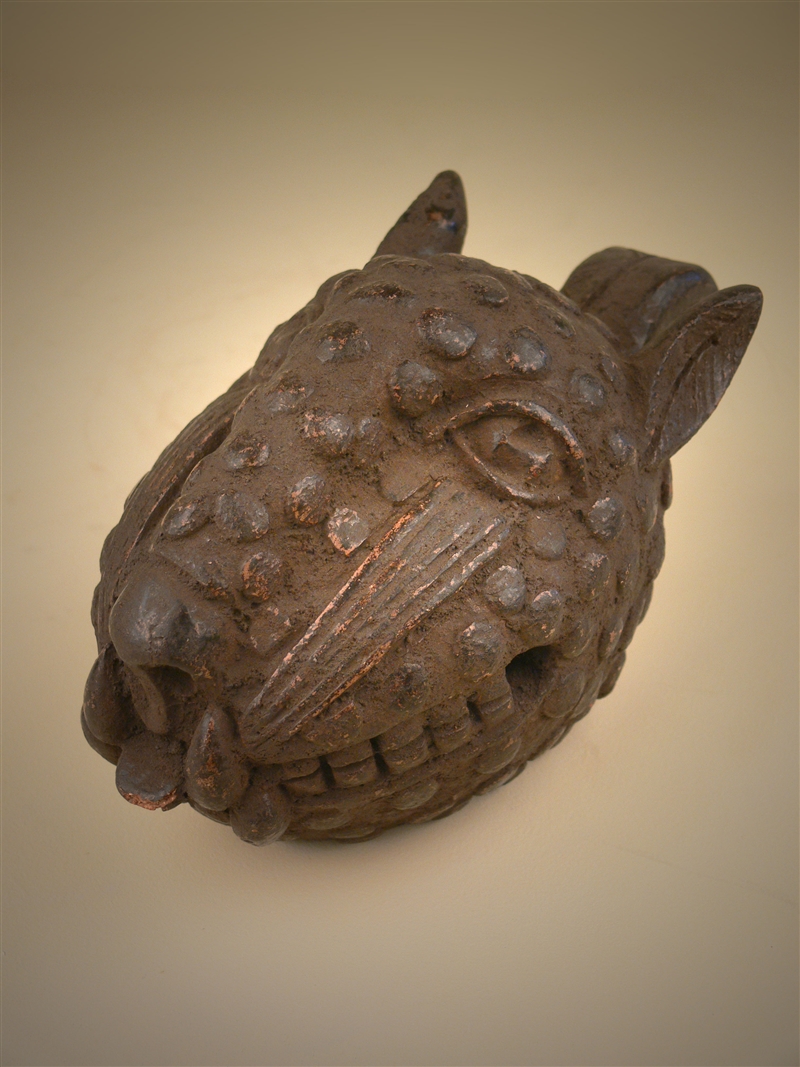 Benin Léopard Head (2323) - Head Bénin - African art Nigeria