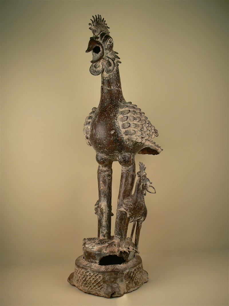Coq Okpa Benin Bini Edo (2344) - Statues africaines Bénin - Art africain