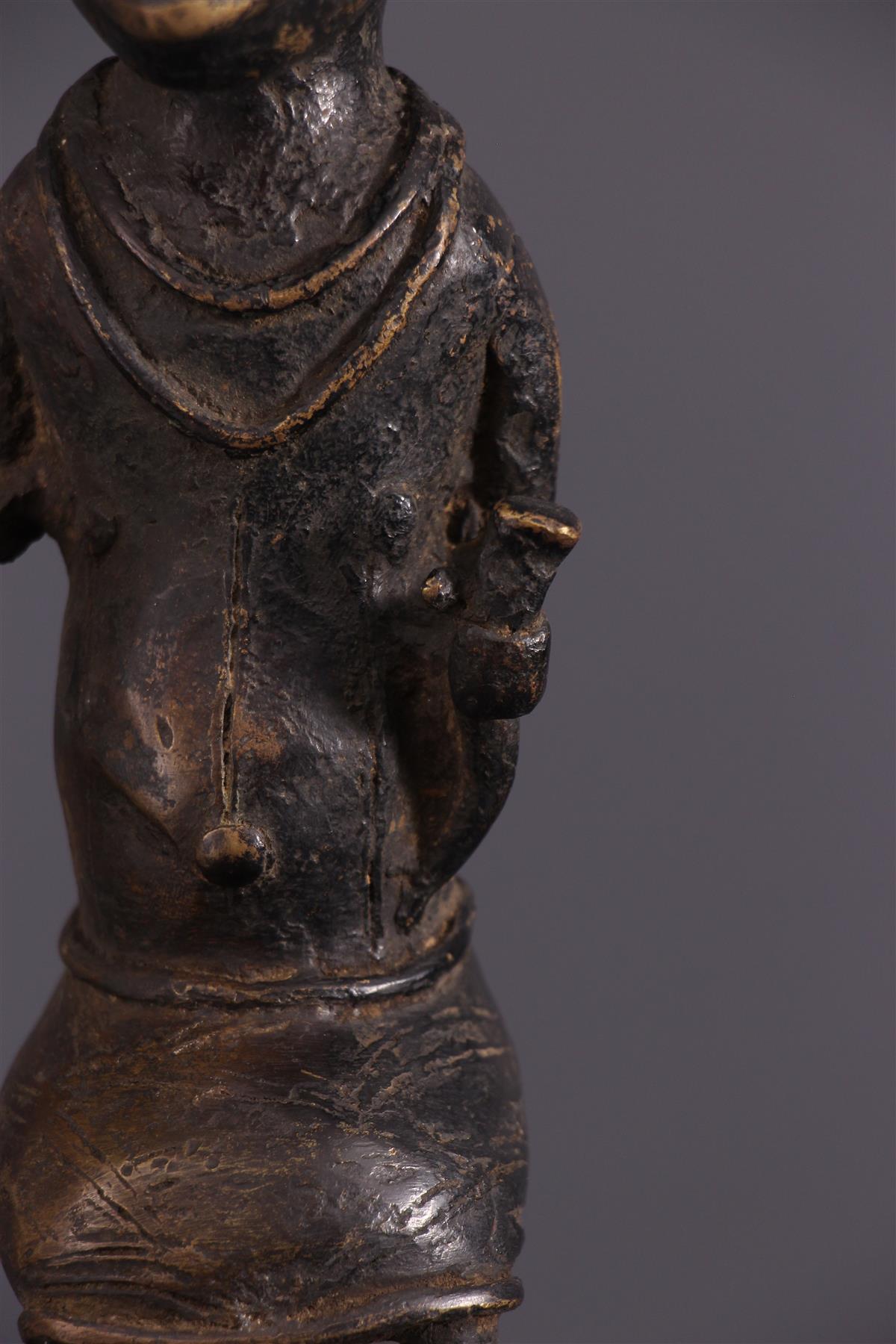 Statuette Bénin (23923) - Bronze africain Edos Bénin - Art africain