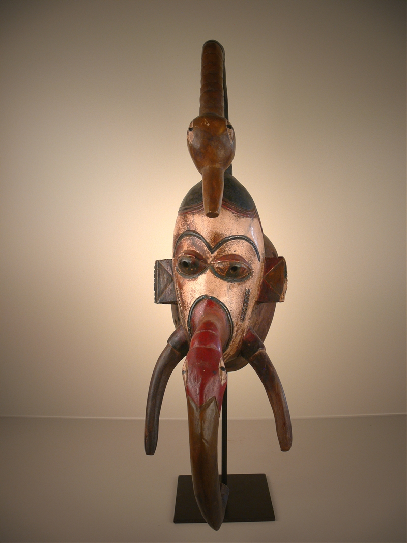 Gouro Zaouli Mask (2421) - African mask, tribal art, primitive art