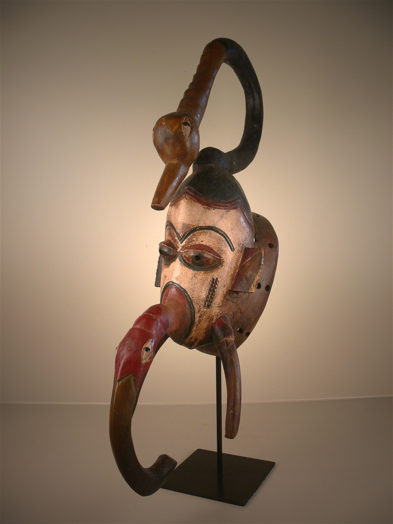 Gouro Zaouli Mask (2421) - African mask, tribal art, primitive art