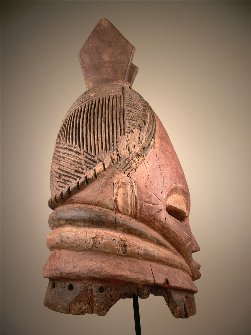 Mendé Helmet (2458) - African mask, tribal art, primitive art
