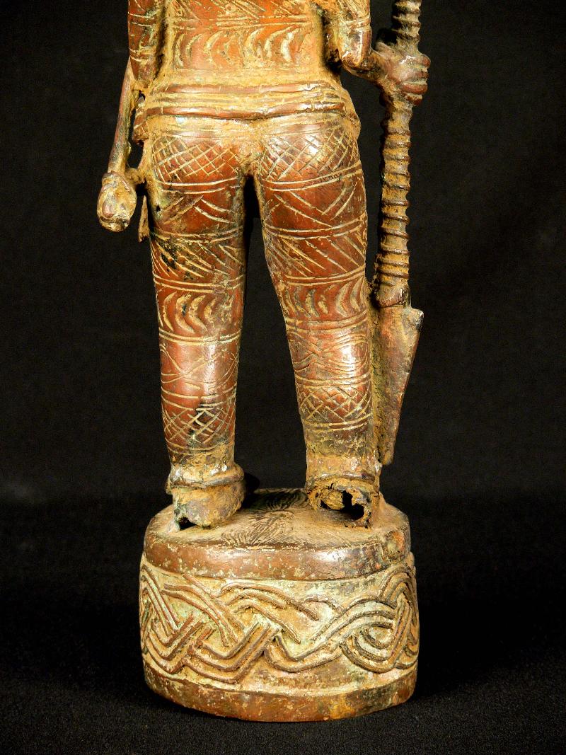 Benin warrior (248) - Bronze, leopard, messenger, warrior, statue, pirogues
