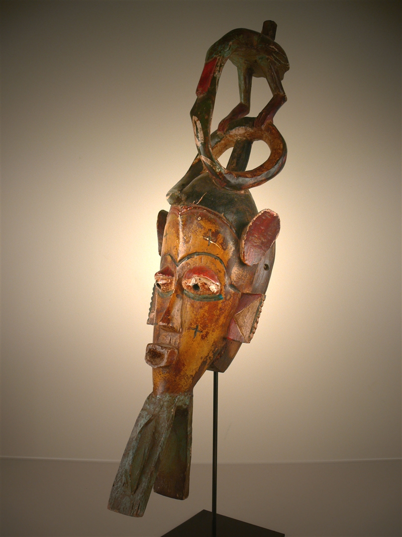 Gouro Zaouli Mask (2492) - African mask, tribal art, primitive art