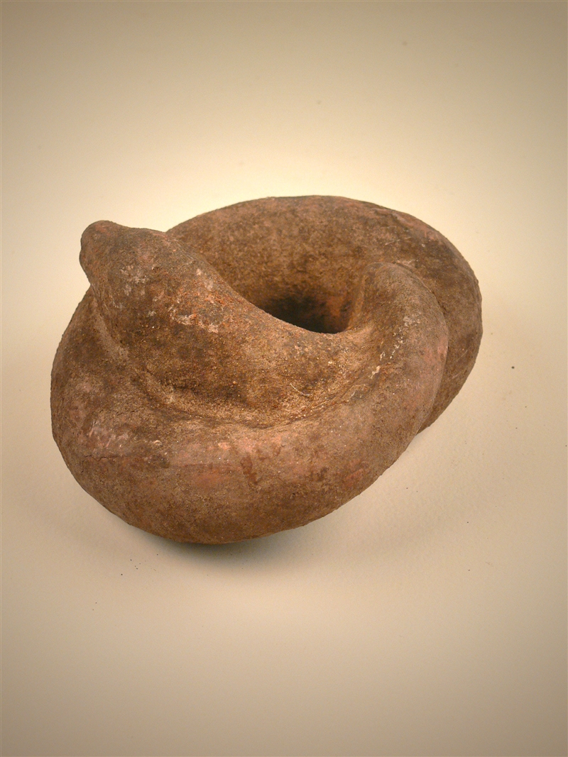 Djenne Snake Statue (2504) - Terracotta, jar, amphora, funerary urn