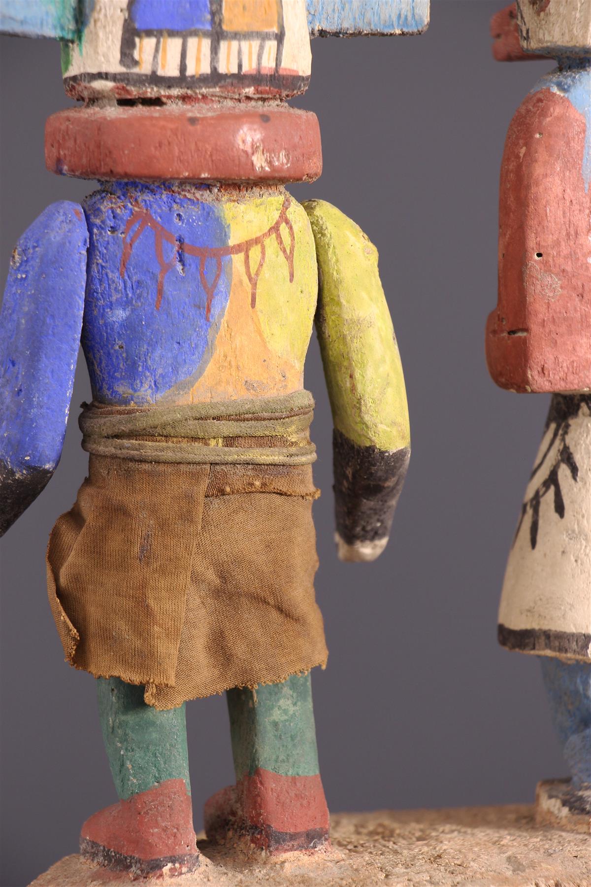 Poupées Katsinam (25614) - Statues africaines Hopi - Art africain