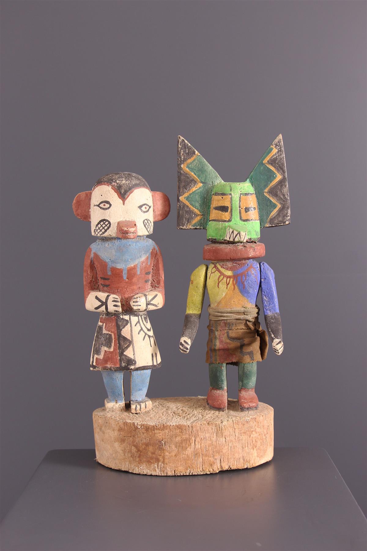 Poupées Katsinam (25614) - Statues africaines Hopi - Art africain