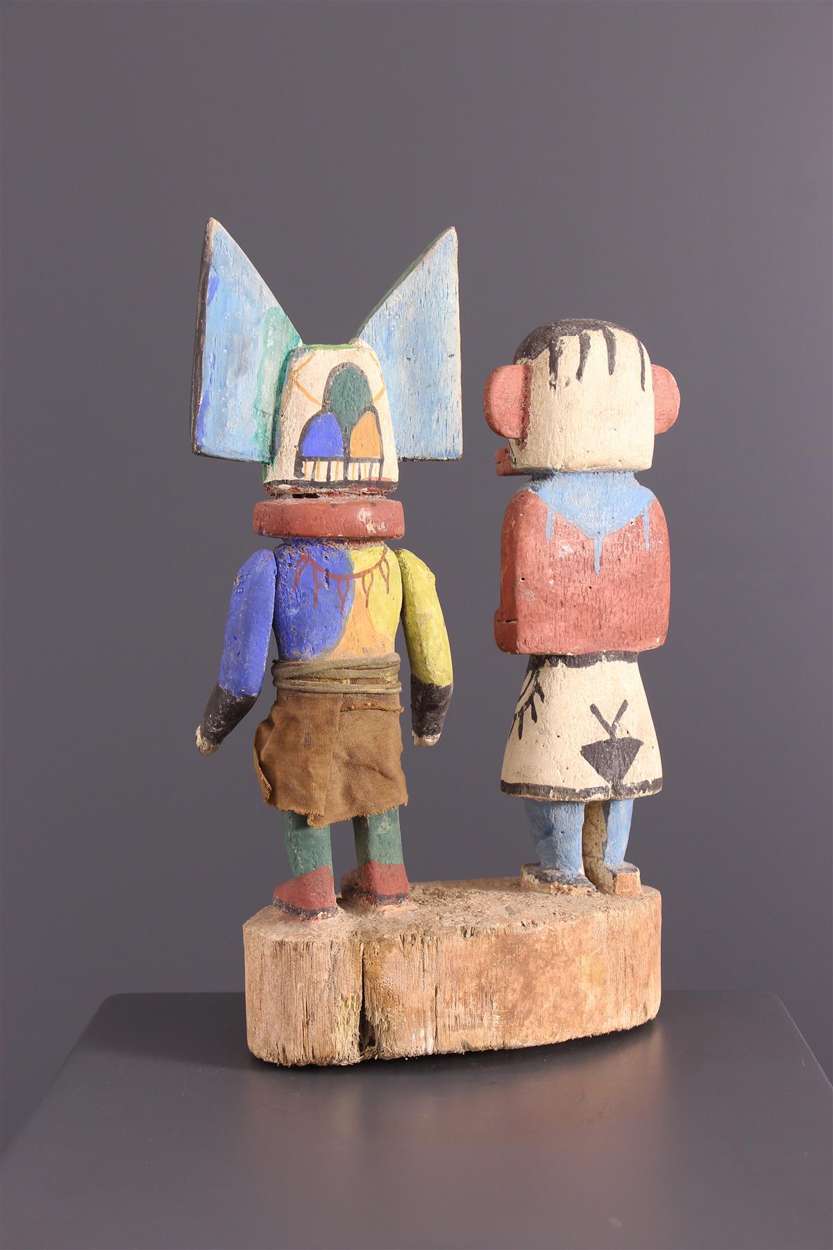 Poupées Katsinam (25614) - Statues africaines Hopi - Art africain