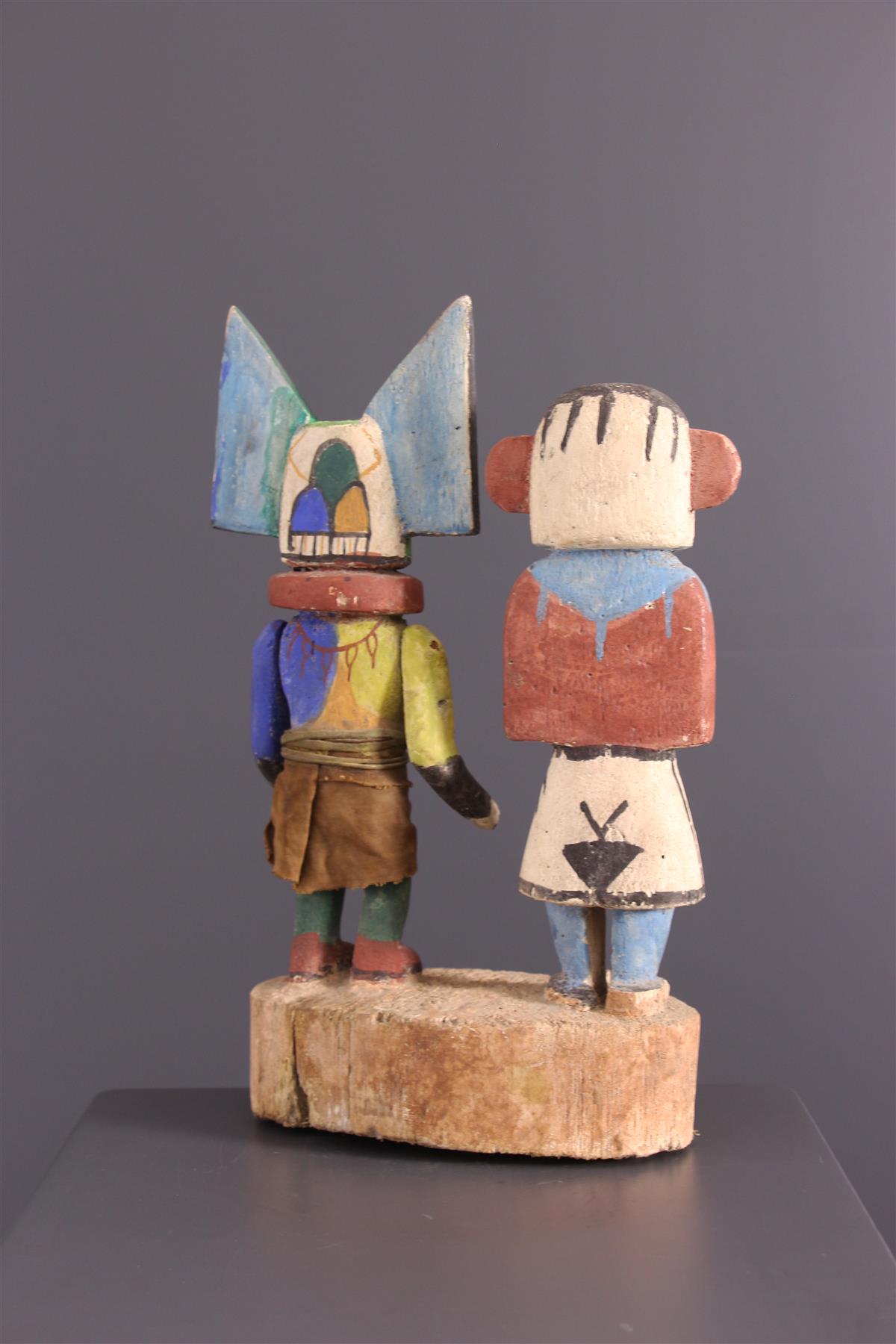 Poupées Katsinam (25614) - Statues africaines Hopi - Art africain