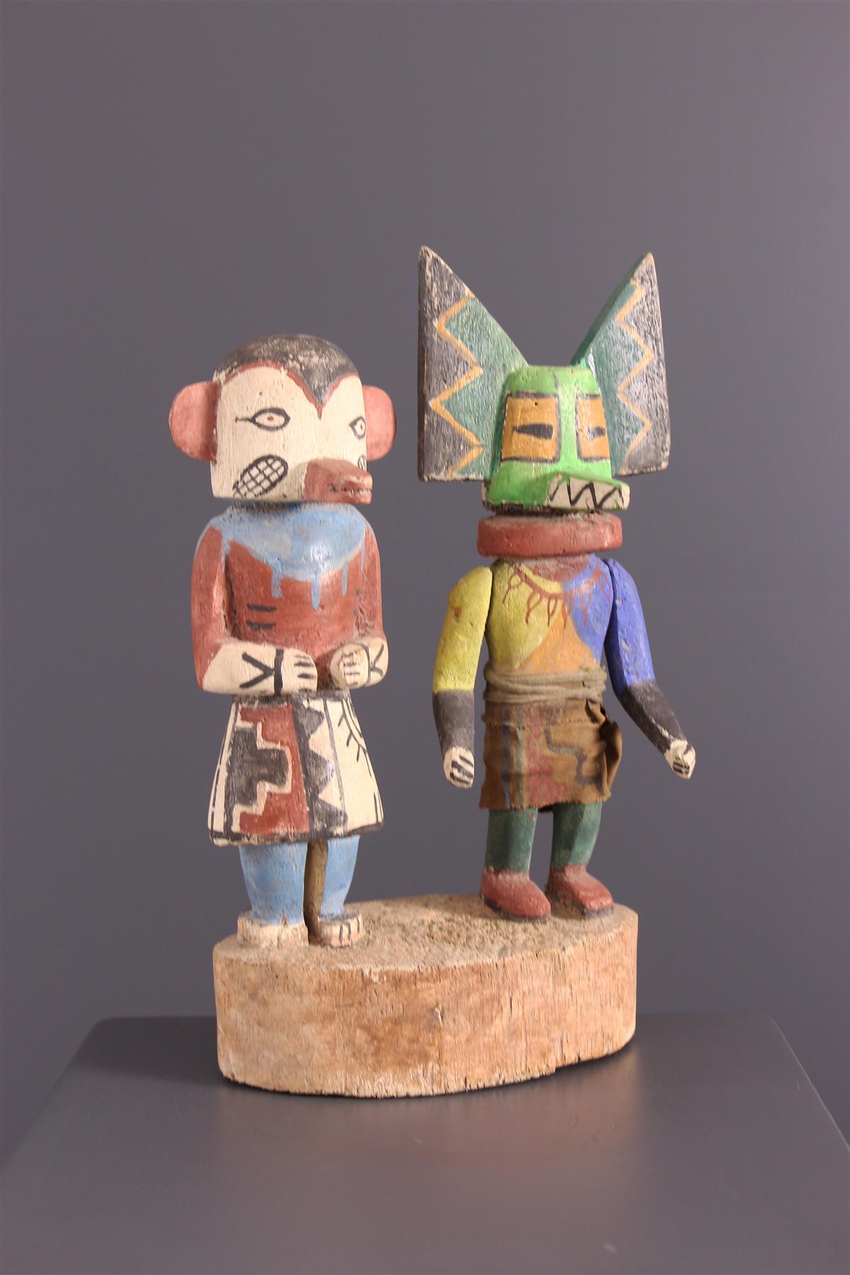 Poupées Katsinam (25614) - Statues africaines Hopi - Art africain