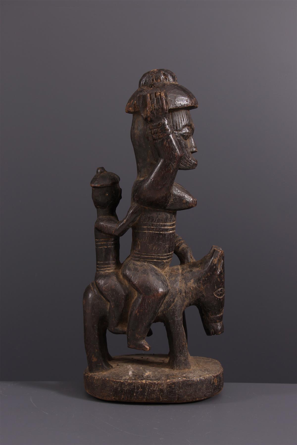 Cavalier Urhobo (25672) - Cavalier bronze, cavalier bois, dogon, yoruba