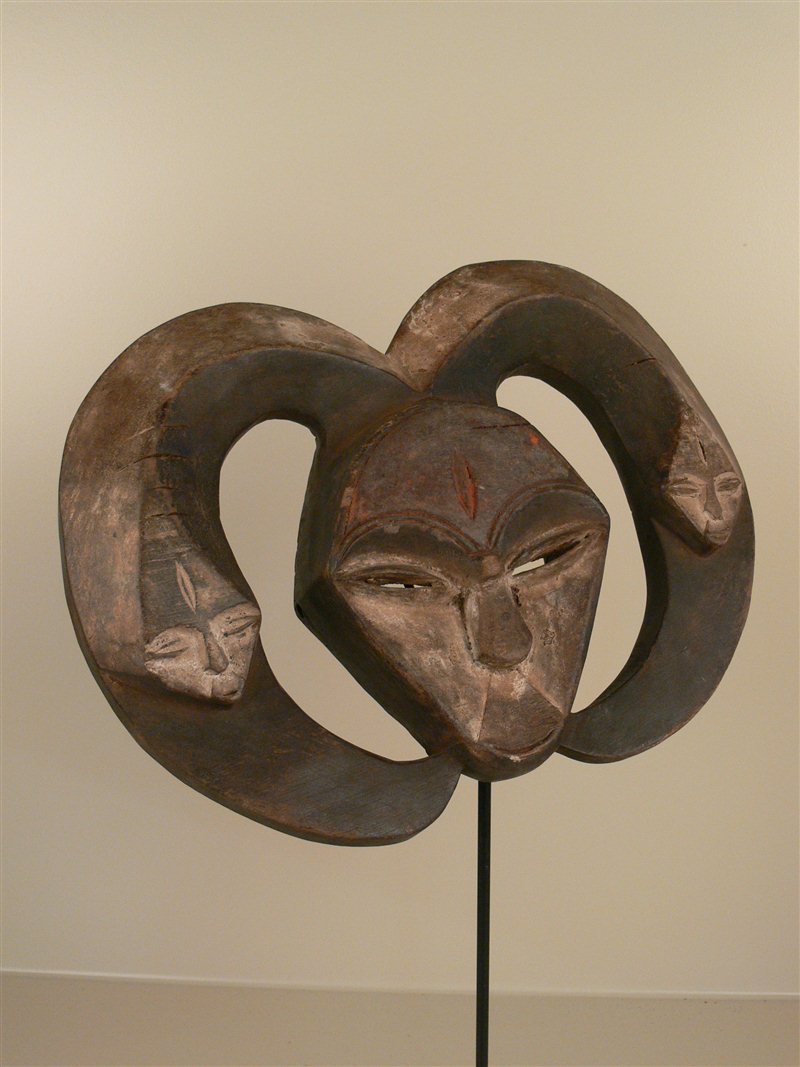 Kwele Ekuk Mask (2604) - African mask, tribal art, primitive art