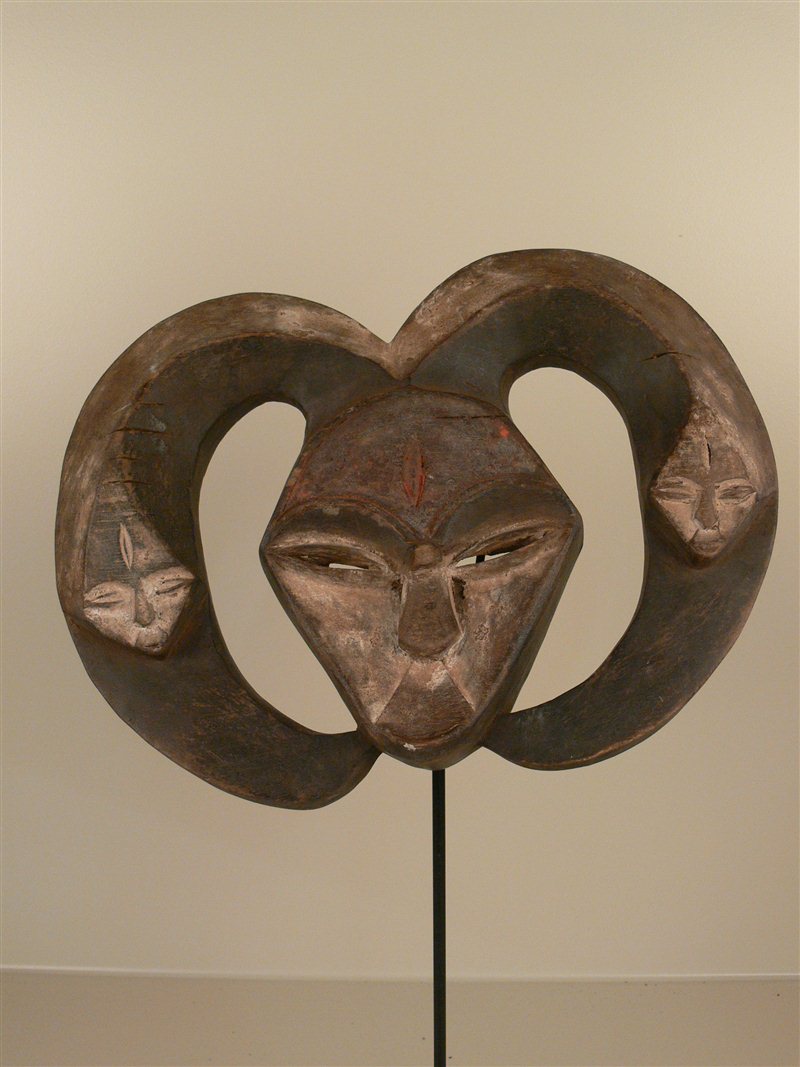 Kwele Ekuk Mask (2604) - African mask, tribal art, primitive art