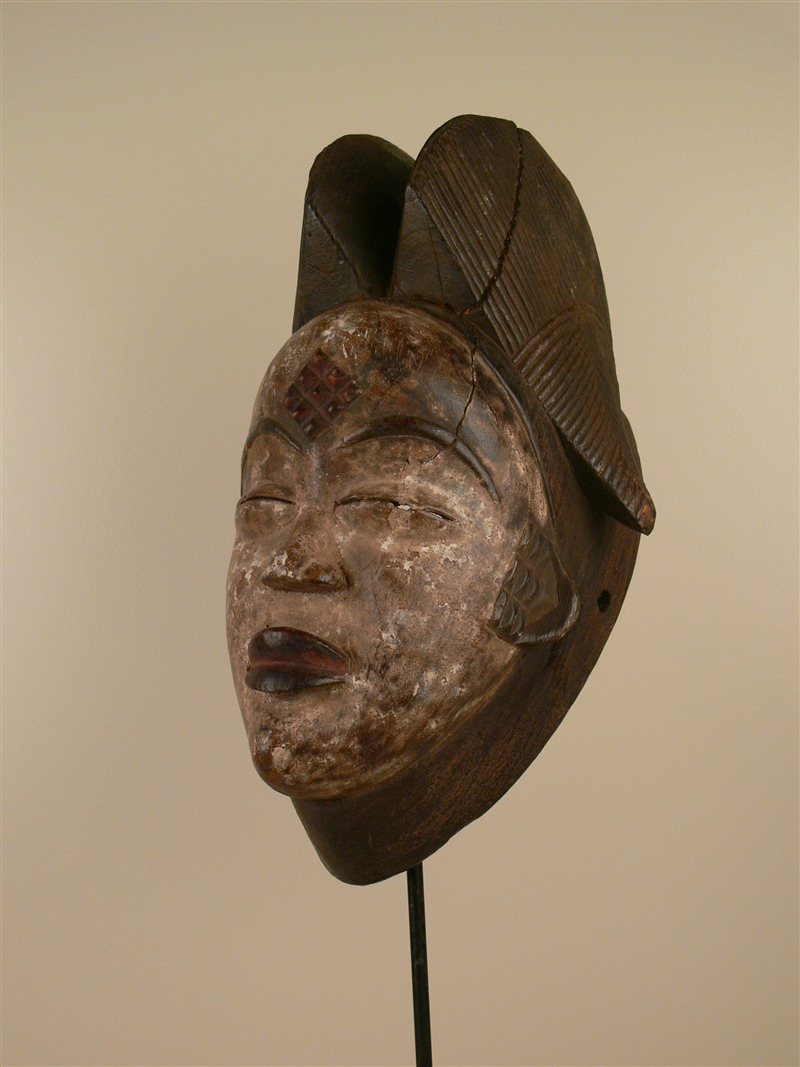 Punu Mask (2616) - African mask, tribal art, primitive art Punu