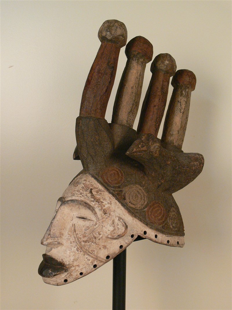 Igbo Agbogho Mmuo Mask (2843) - African mask, tribal art, primitive art