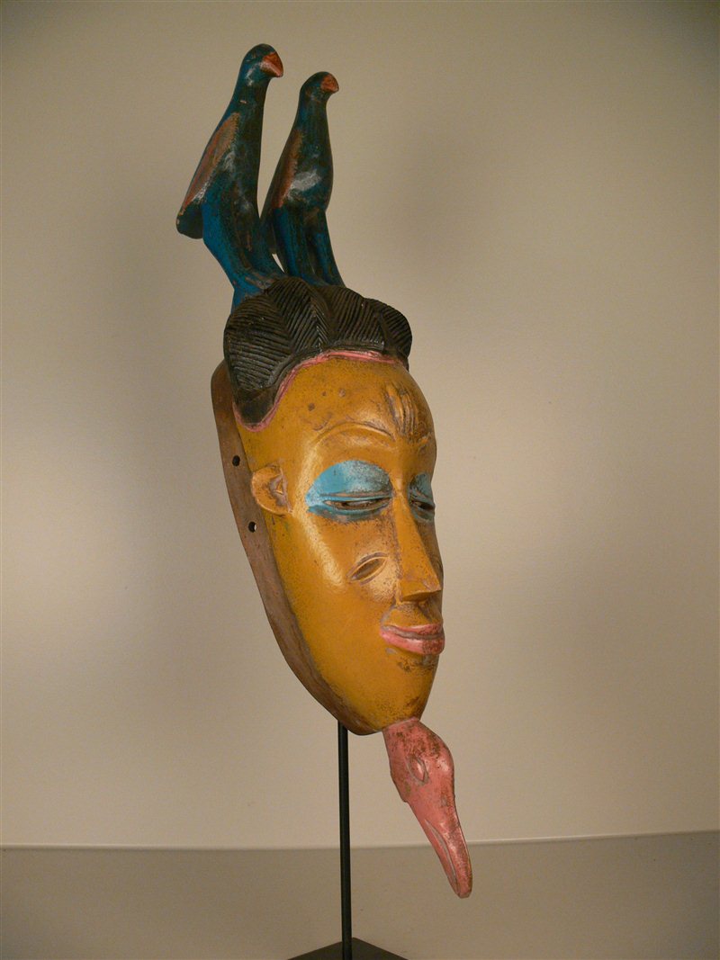 Gouro Zaouli Mask (2900) - African mask, tribal art, primitive art