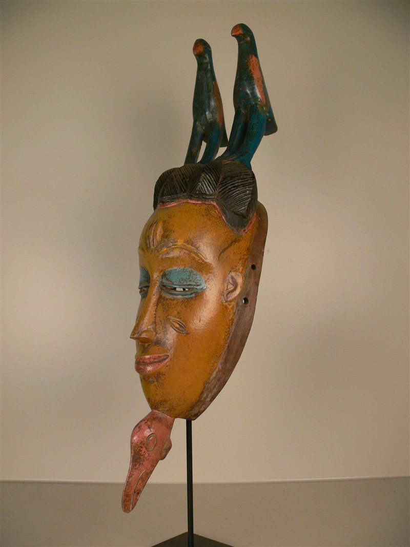 Gouro Zaouli Mask (2900) - African mask, tribal art, primitive art