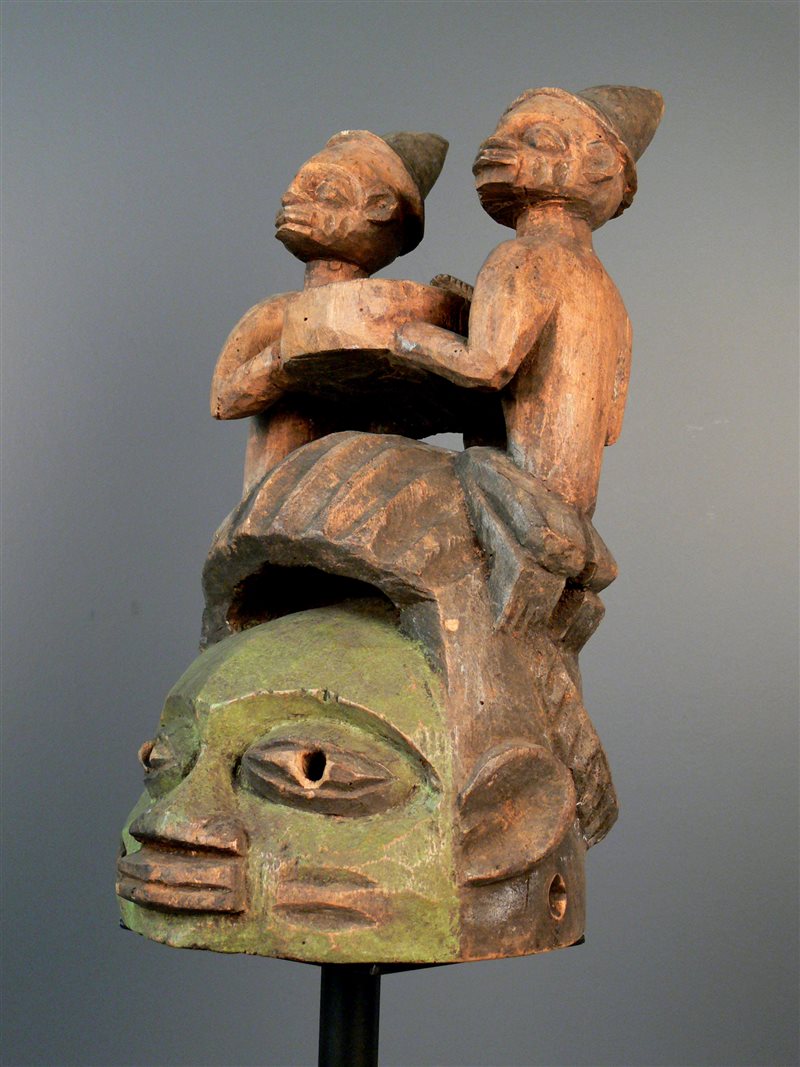 Yoruba Gelede Mask (3083) - African mask, tribal art, primitive art