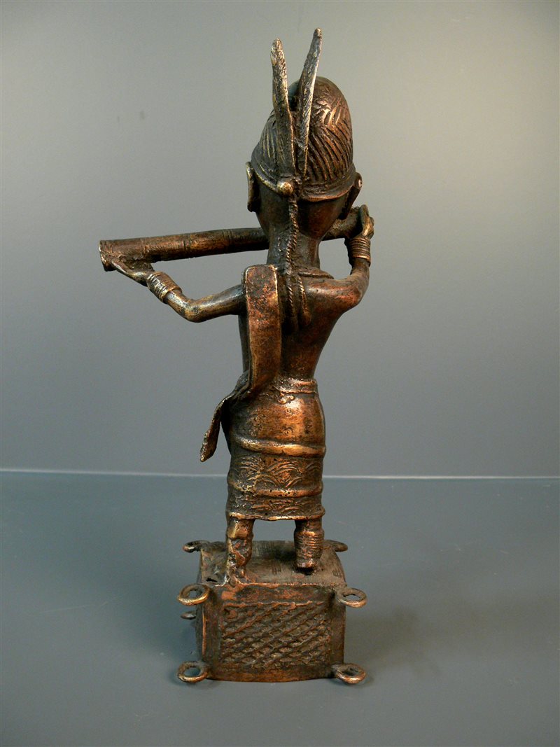 Joueur de flûte Benin Bini Edo (3086) - Statues africaines Bénin
