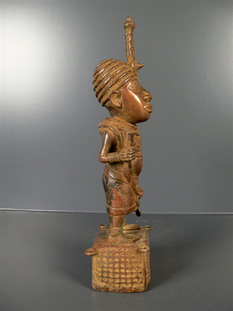 Statue Guerrier Benin Bini Edo (3194) - Statues africaines