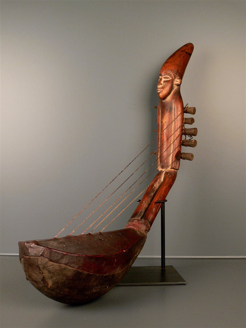 Mangbetu Harp (3290) - Music Mangbetu - African art RDC