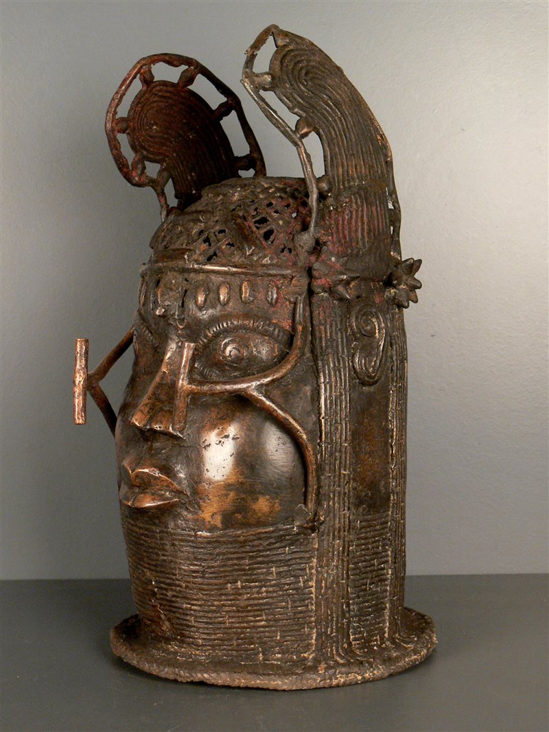 Benin Bini Edo Oba Head (3425) - Head Bénin - African art nigeria