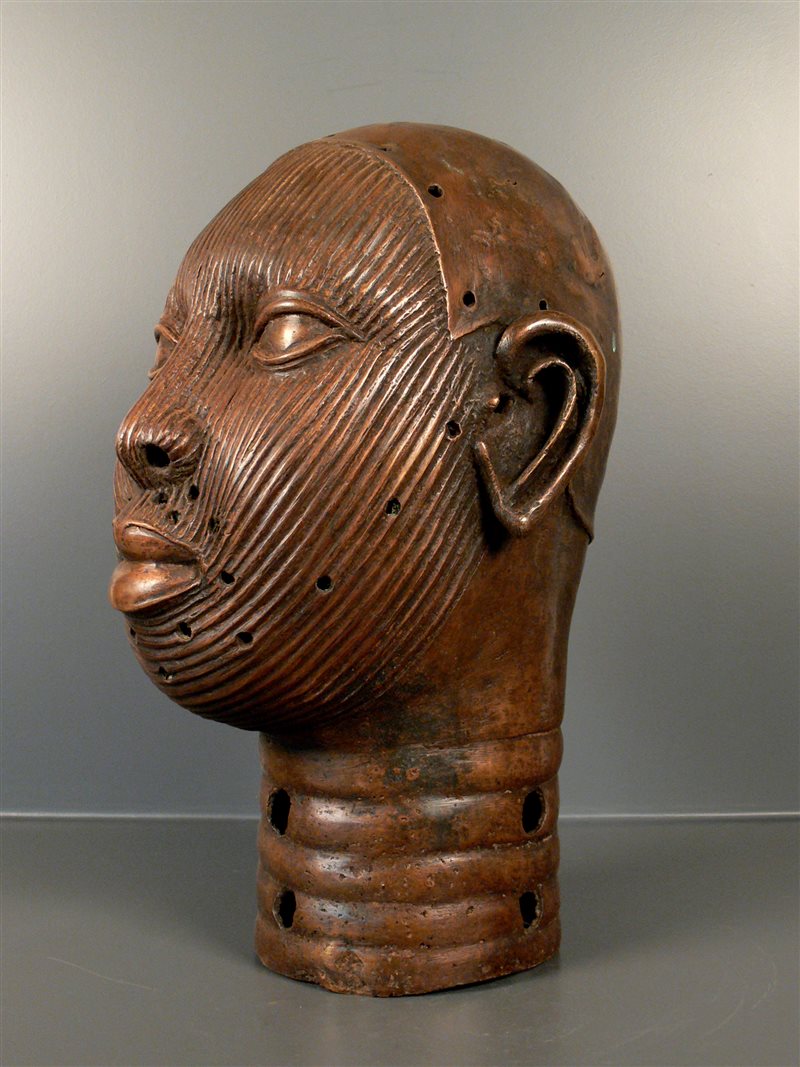 Ifé Oni Head (3505) - Bronze Ife Ife - African art Nigeria