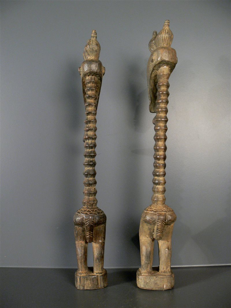 Baoulé couple of Blolo Bla Statues (3620) - African statues : tribal ...