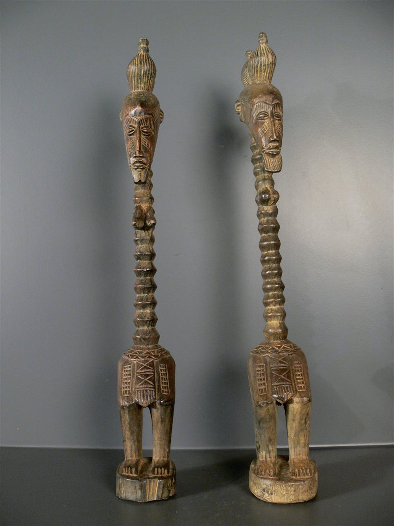 Baoulé couple of Blolo Bla Statues (3620) - African statues : tribal ...